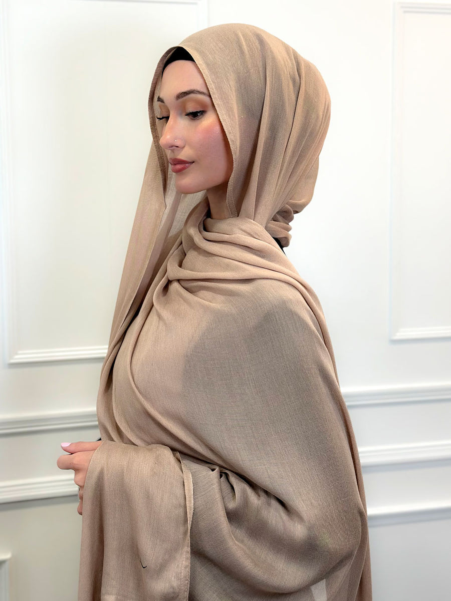 Modal Premium Tan Hijab (14) – Arabian Nites online