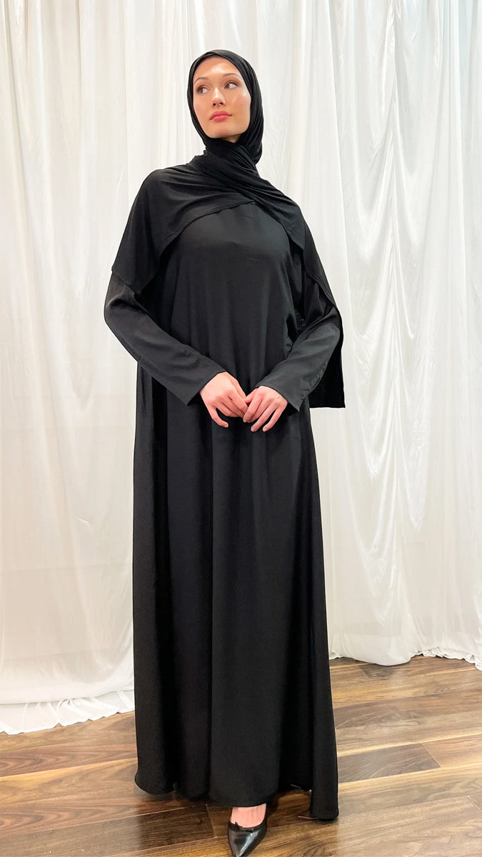 Two Piece Hareer Abaya set in Black – Arabian Nites online