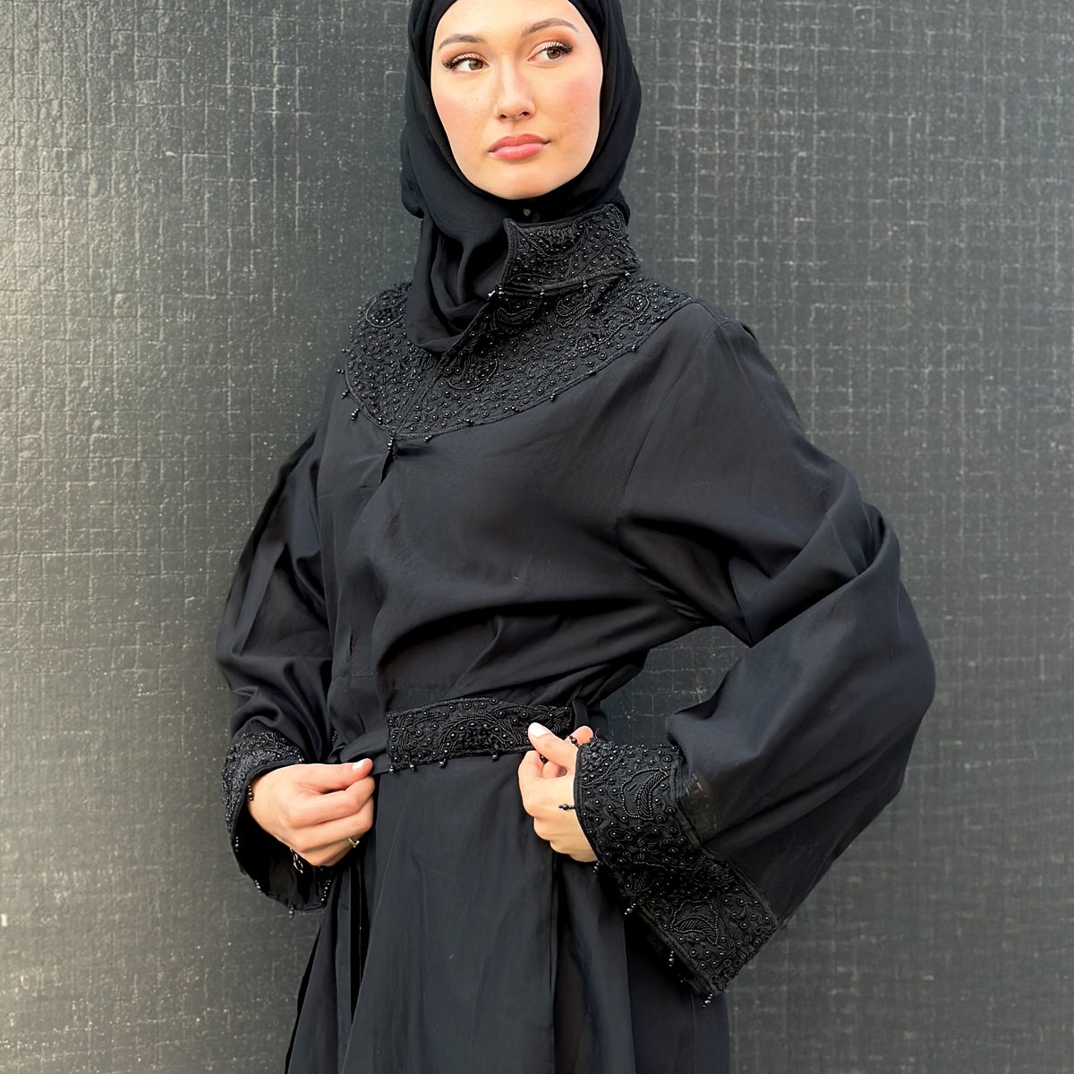 Naseej Black Jacket Set – Arabian Nites online