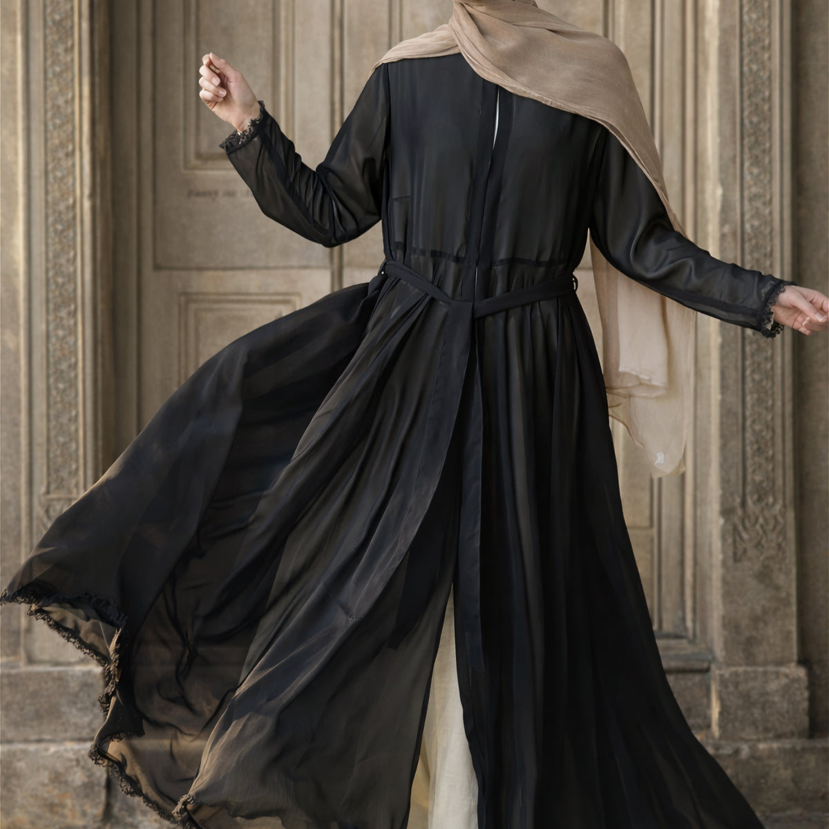 Sheer Persia Lace Jacket - Vintage Style with Belt | Arabian Nites ...