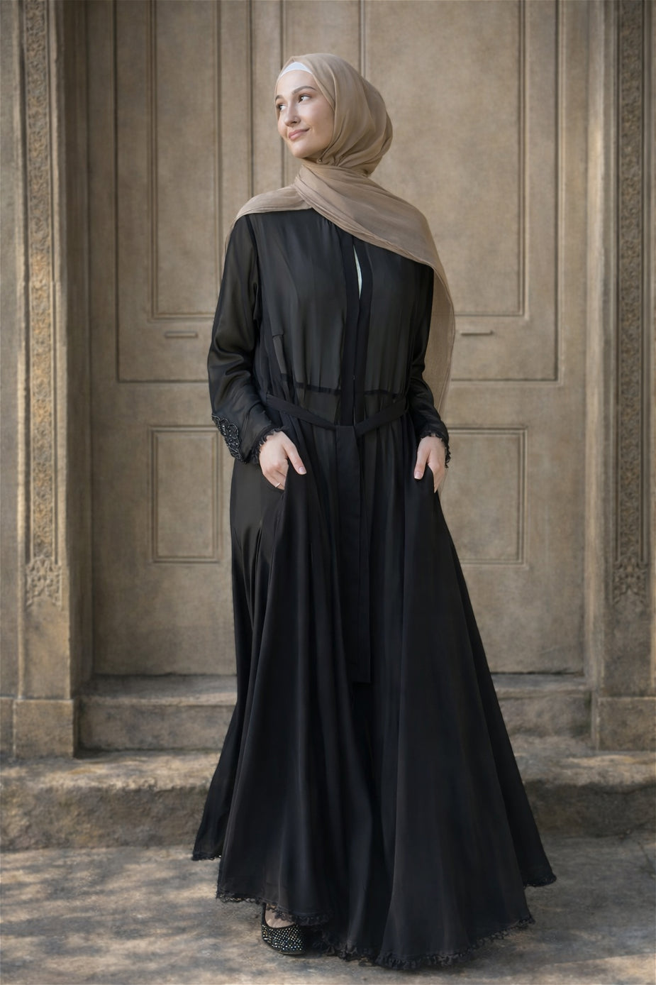 Sheer Persia Lace Jacket - Vintage Style with Belt | Arabian Nites ...
